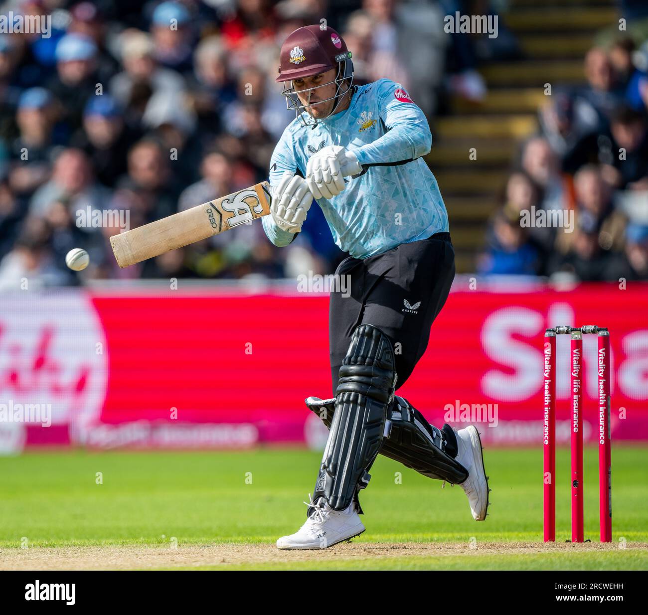 Jason Roy batting for Surrey in the semi final of the Vitality Blast ...