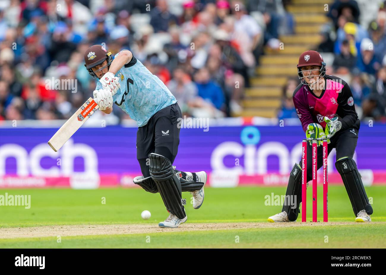 Jamie Smith batting for Surrey in the semi final of the Vitality Blast ...
