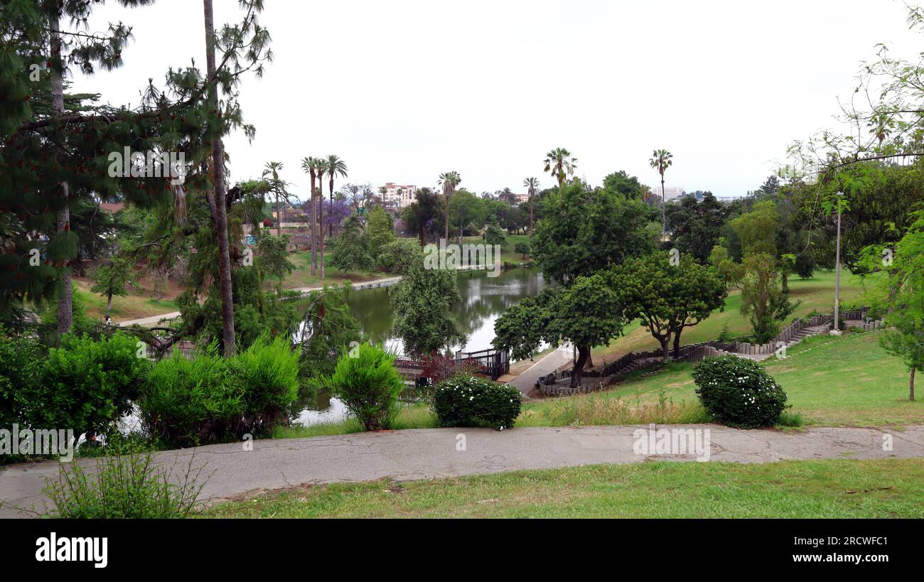 Los Angeles, California: Hollenbeck Park located on the corner of Saint ...