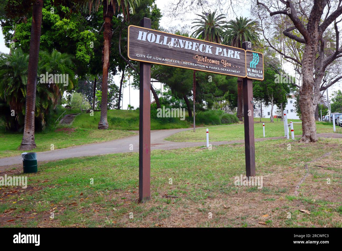 Los Angeles, California: Hollenbeck Park located on the corner of Saint ...