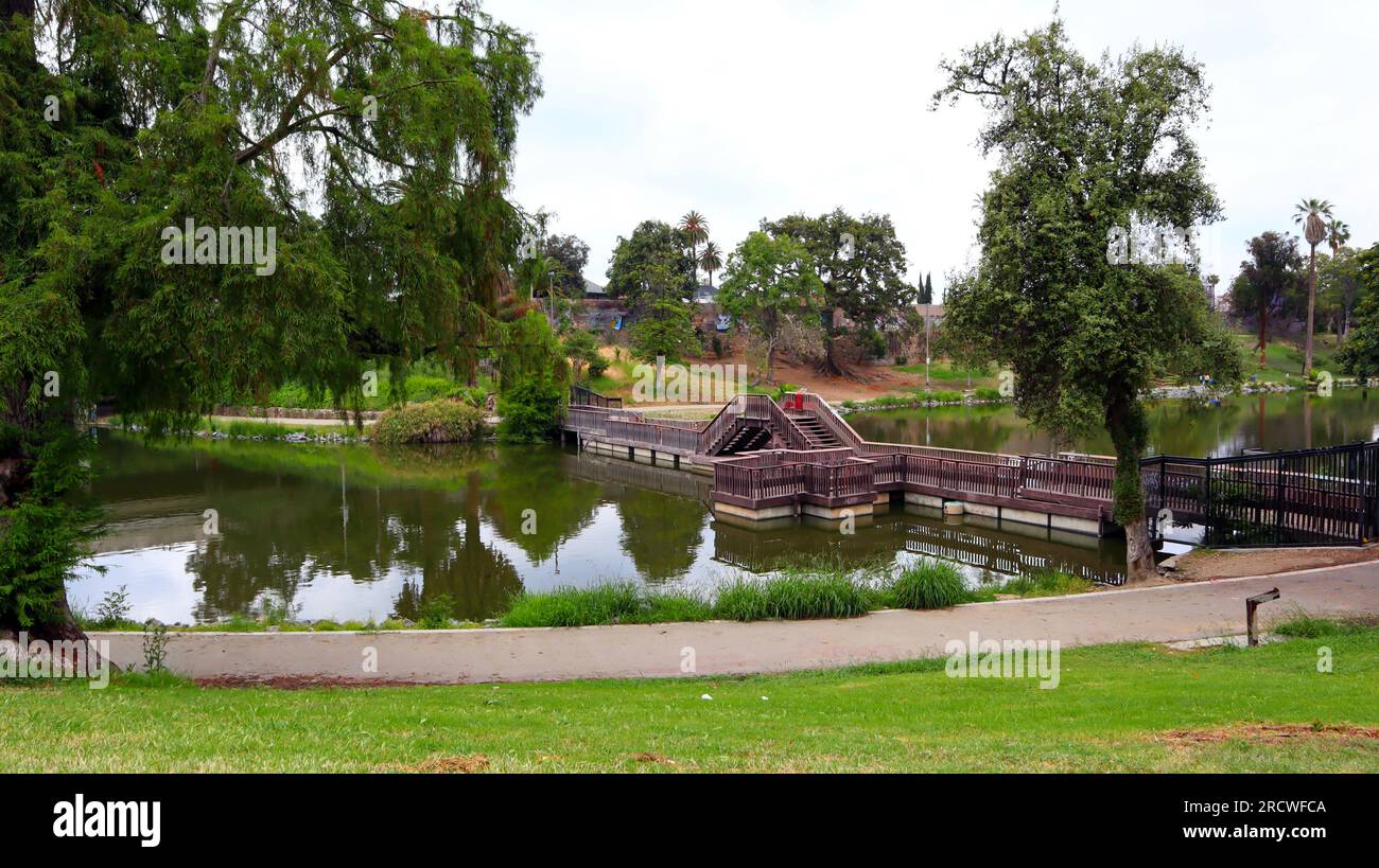 Los Angeles, California: Hollenbeck Park located on the corner of Saint ...
