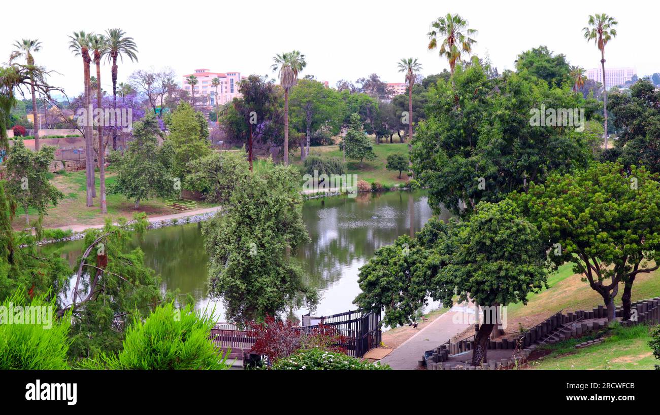 Los Angeles, California: Hollenbeck Park located on the corner of Saint ...