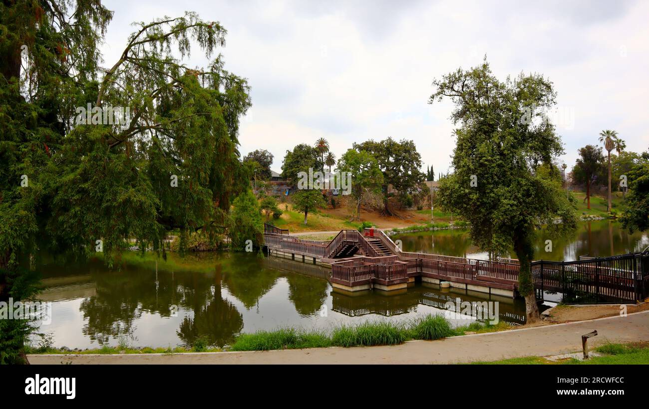 Los Angeles, California: Hollenbeck Park located on the corner of Saint ...