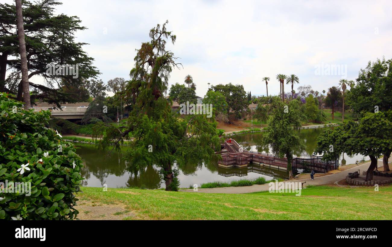Los Angeles, California: Hollenbeck Park located on the corner of Saint ...