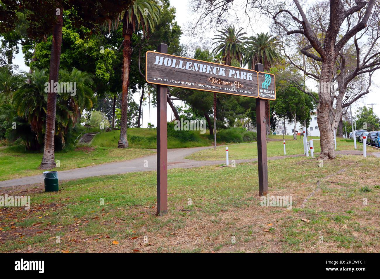 Los Angeles, California: Hollenbeck Park located on the corner of Saint ...
