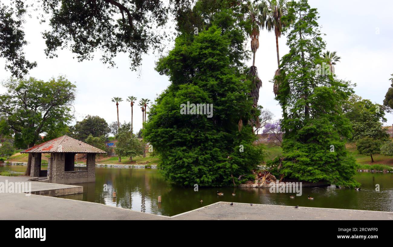 Los Angeles, California: Hollenbeck Park located on the corner of Saint ...