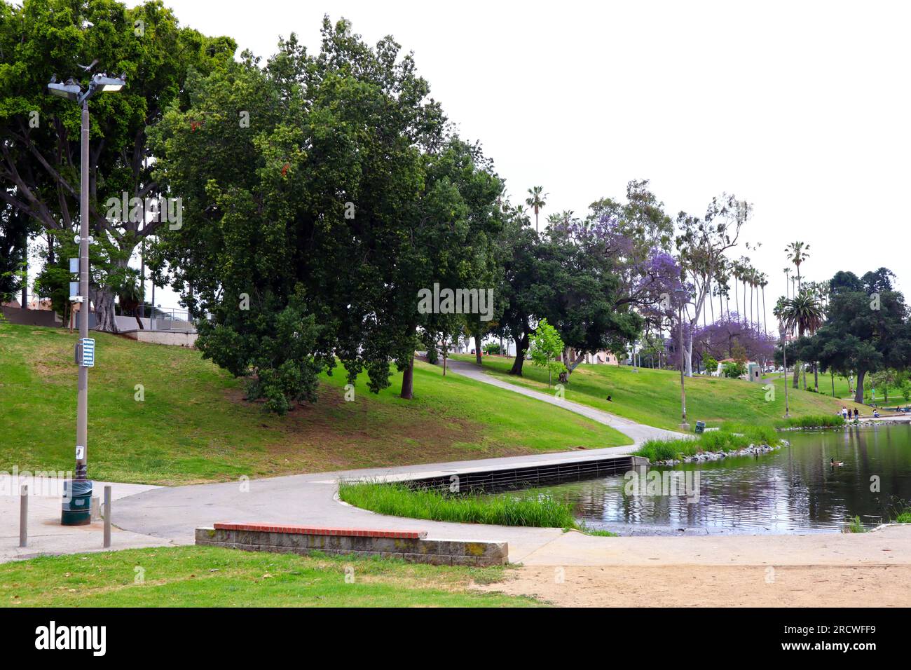 Los Angeles, California: Hollenbeck Park located on the corner of Saint ...