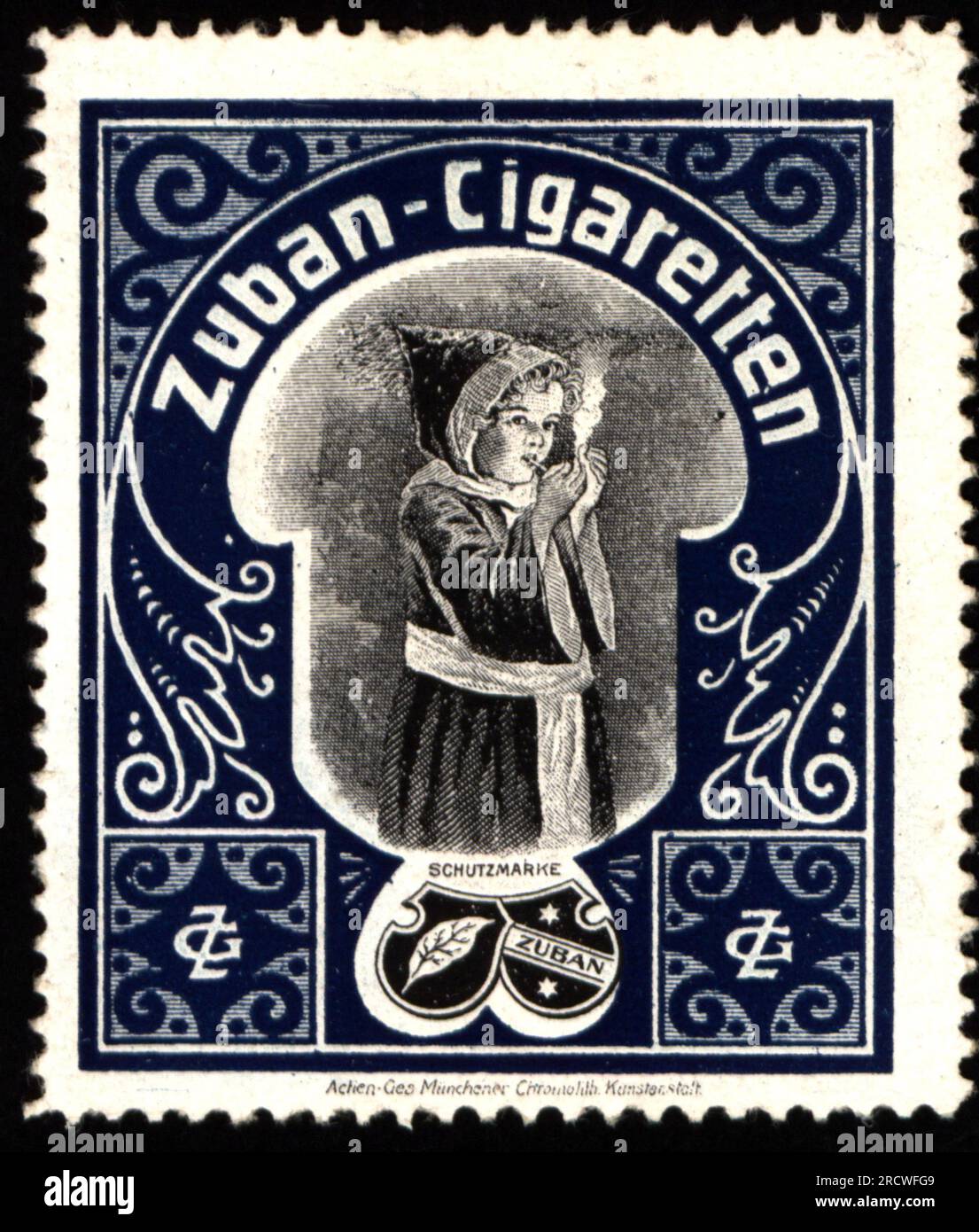 advertising, tobacco, Zuban cigarettes, cigarette factory Georg Zuban ...