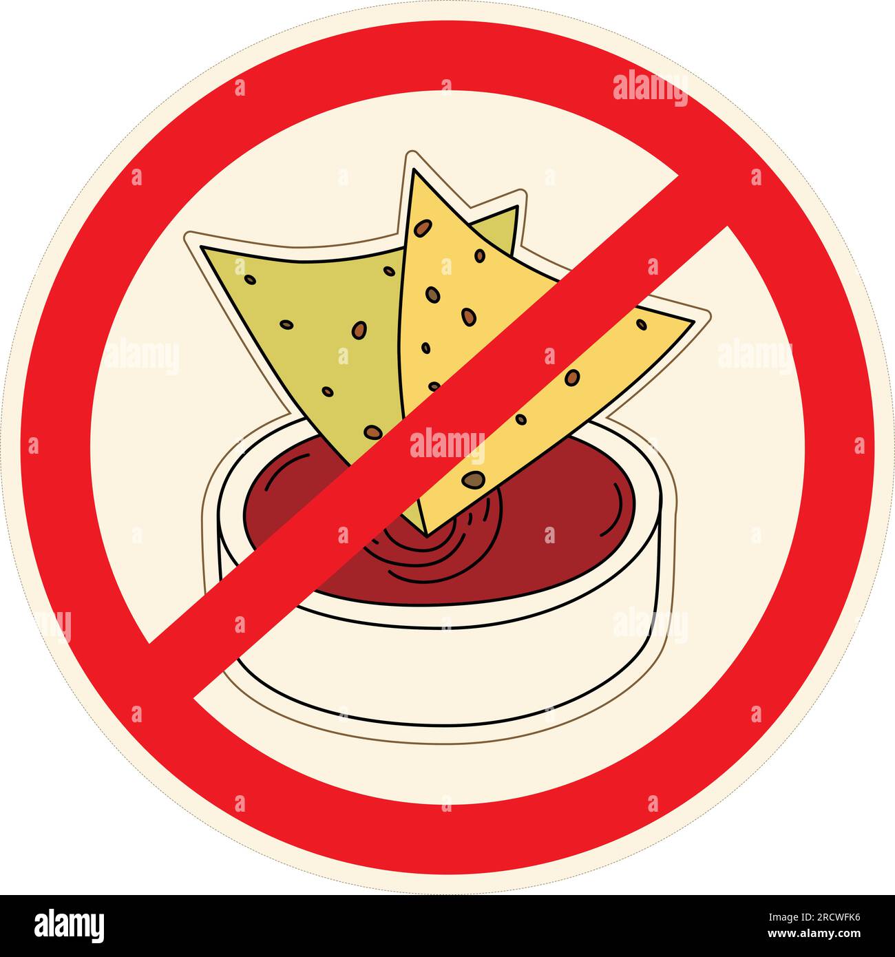 Sticker of Mexican food nachos under the ban thing in trendy hues ...