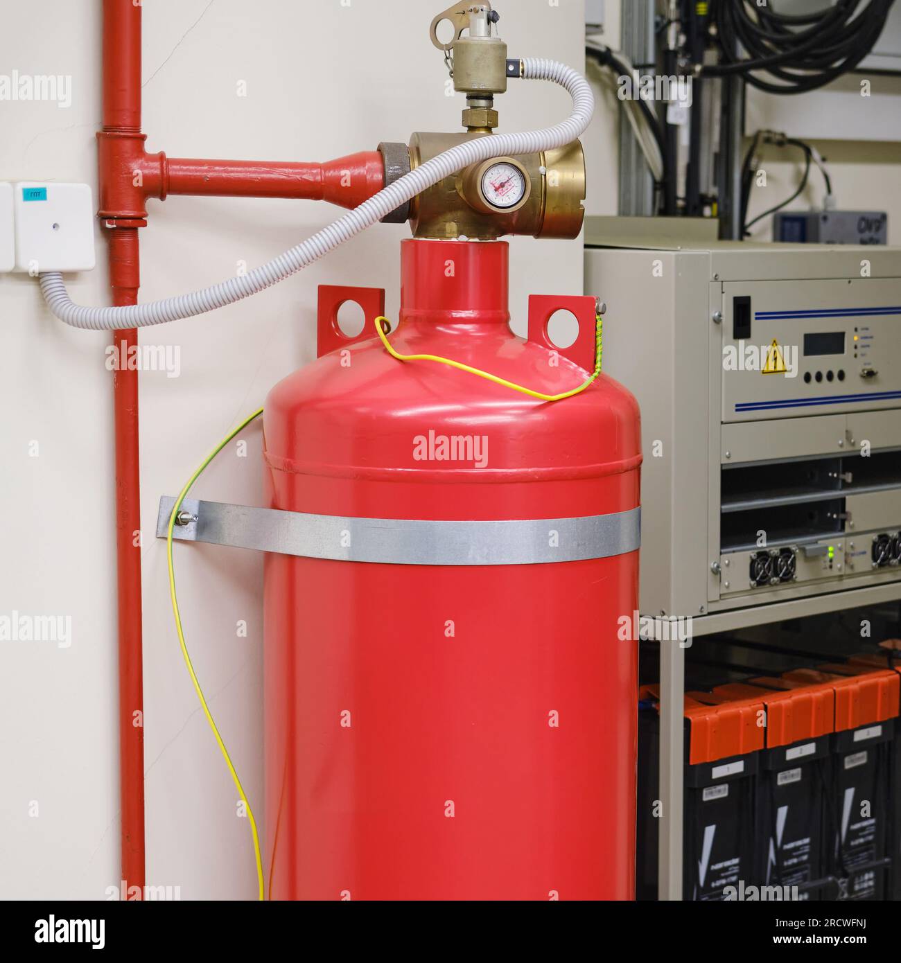 The red cylinder with a co2 system is a powerful tool used by ...