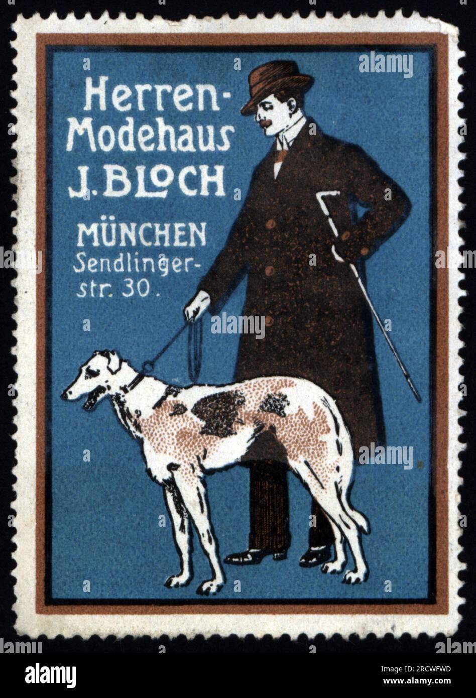 advertising, fashion, men's fashion boutique J. Bloch, Munich, poster ...