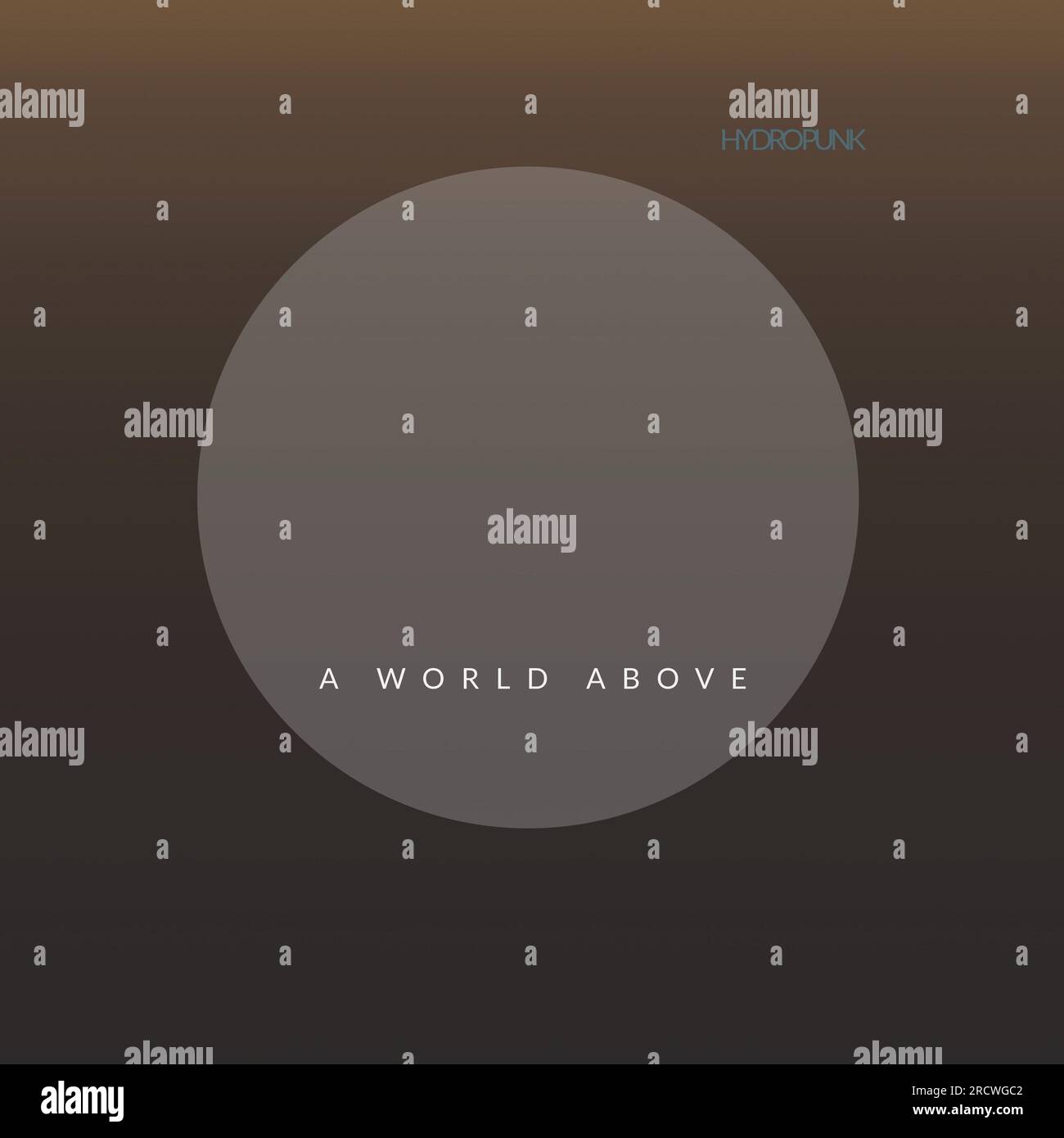Hydropunk, a world above text in blue and white over grey circle on ...
