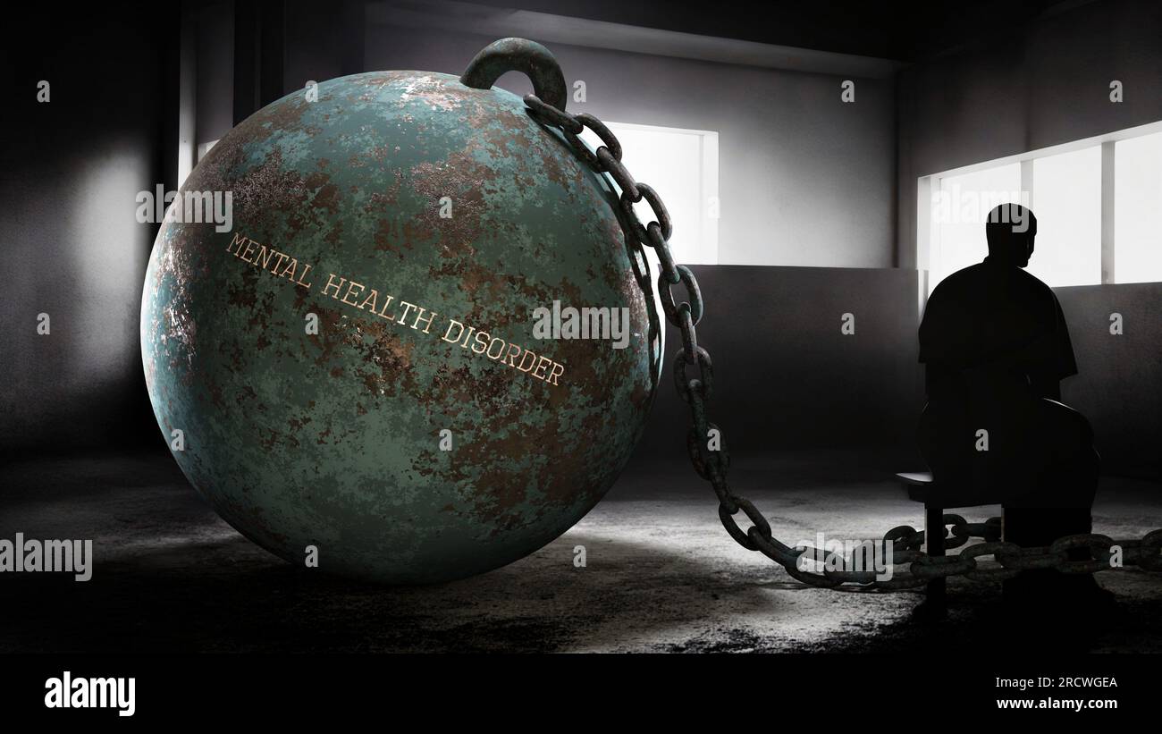 Mental health disorder and intimate, silent and lonely suffering human ...