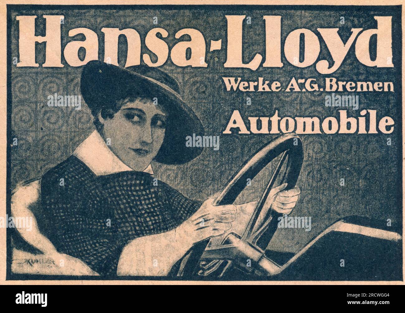 advertising, cars, Hansa-Lloyd automobiles, Bremen, advertisement ...