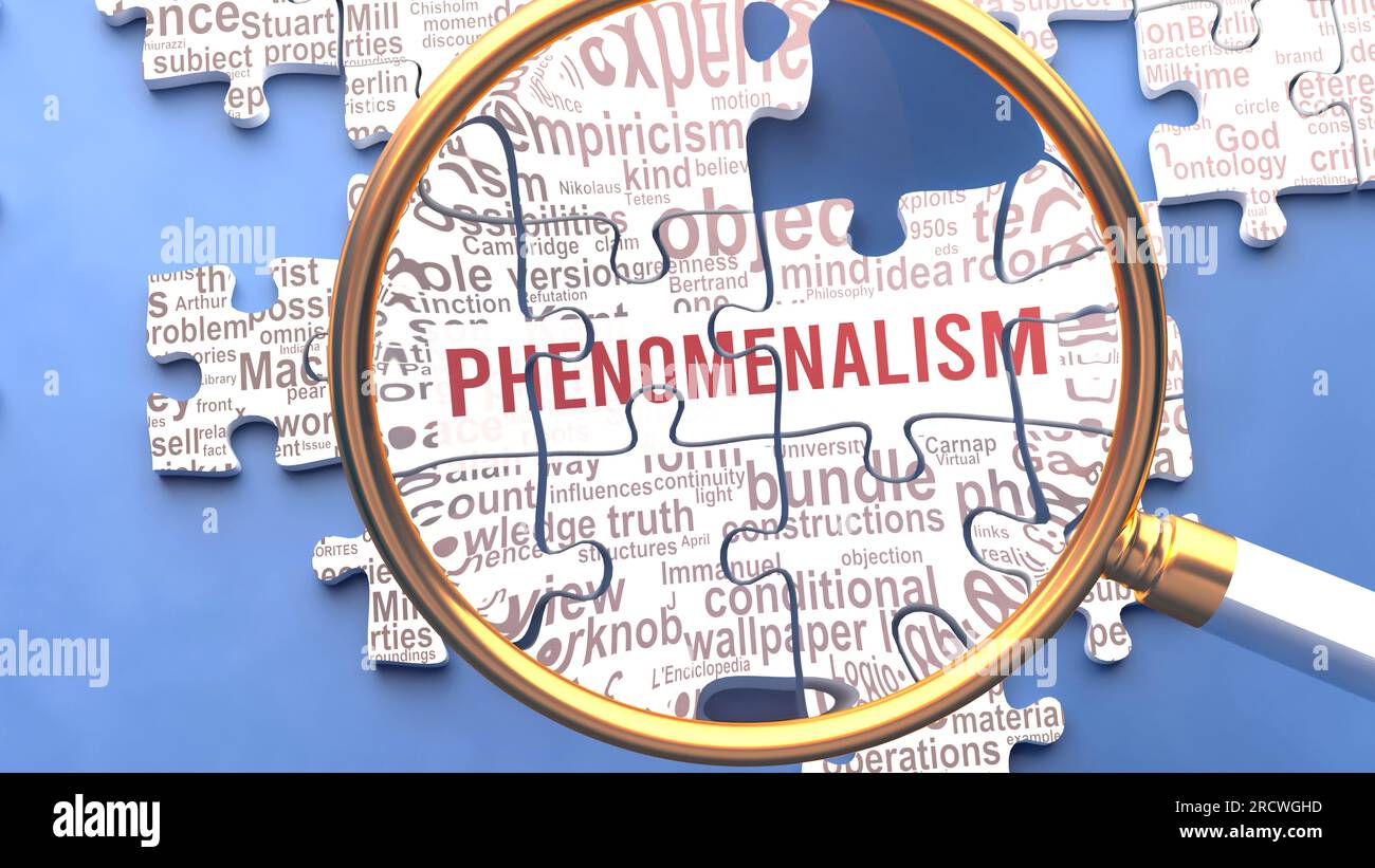 Phenomenalism being closely examined along with multiple vital concepts ...