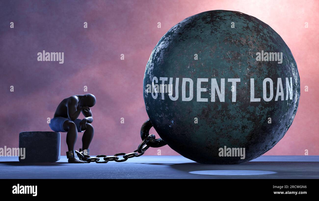 Student loan - a gigantic and unmovable weight chained to a vulnerable ...