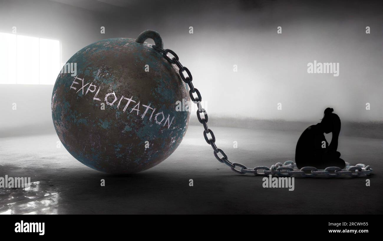 Exploitation against a woman. Trapped in a hate prison, chained to a ...