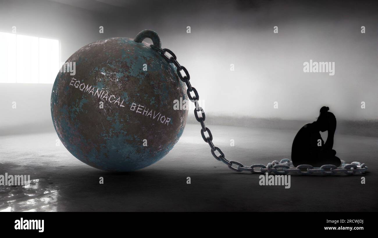 Egomaniacal behavior against a woman. Trapped in a hate prison, chained ...