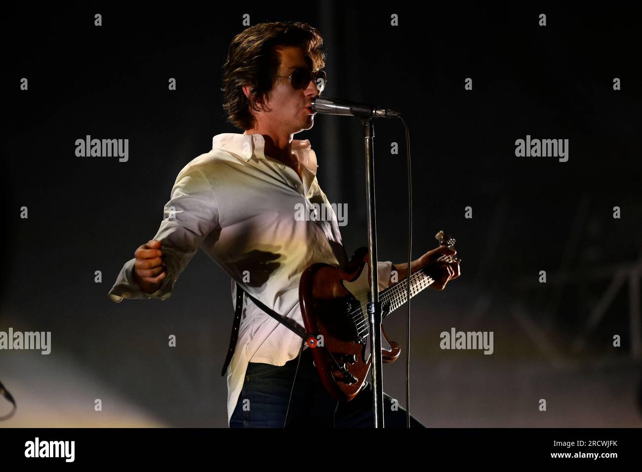 Roma, Italy. 16th July, 2023. Alex Turner of Arctic Monkeys during ...