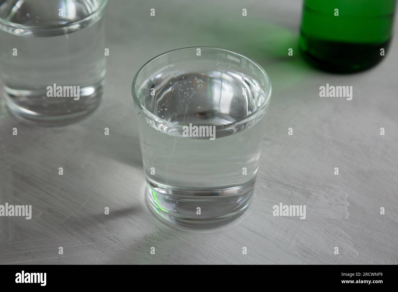 Sparkling Mineral Water in a Glass, side view Stock Photo - Alamy