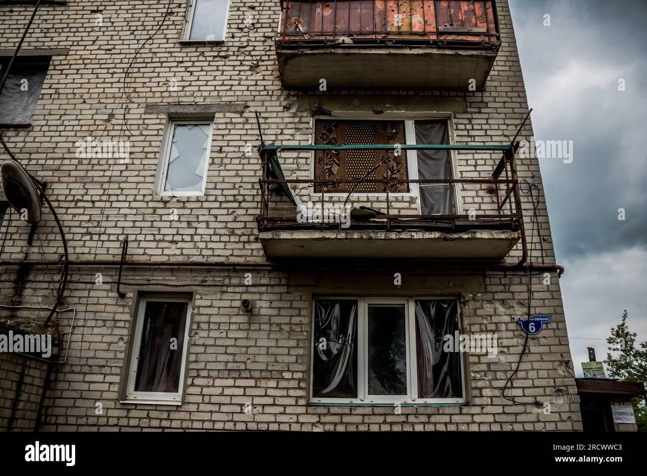 The buildings were badly damaged by the bombardments during the battle ...