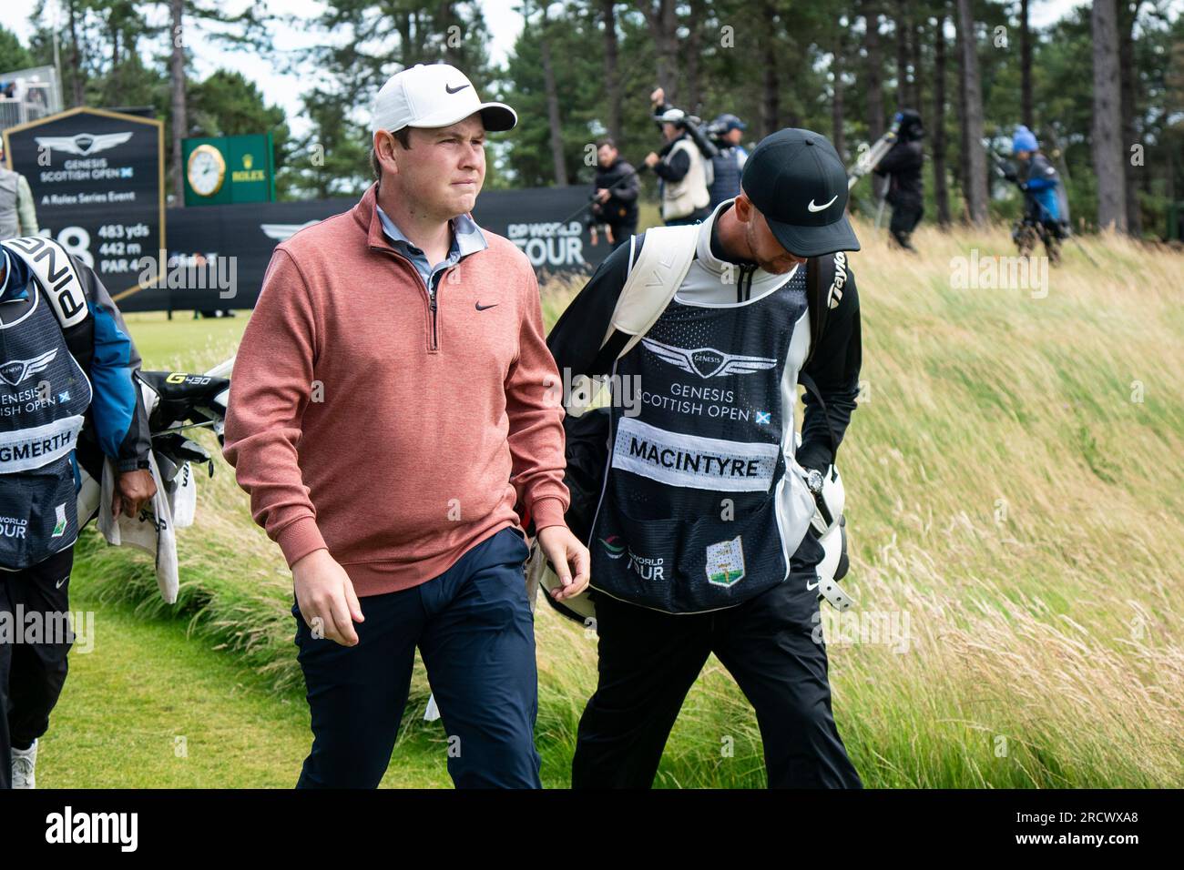 Robert McIntyre walks off the 18th tee during Genesis Scottish Open ...