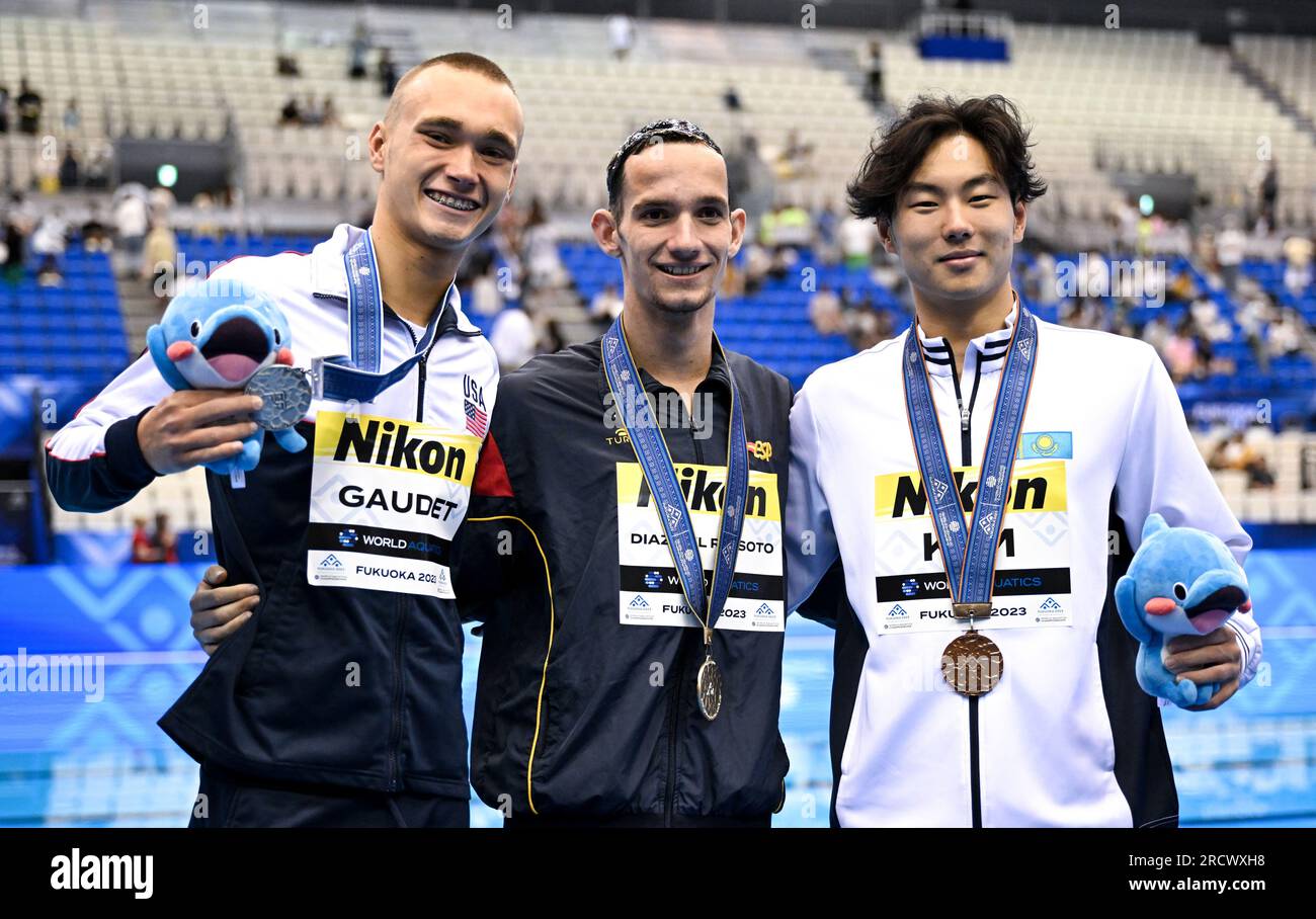 Fukuoka, Japan. 17th July, 2023. Gold medalist Fernando Diaz del Rio ...