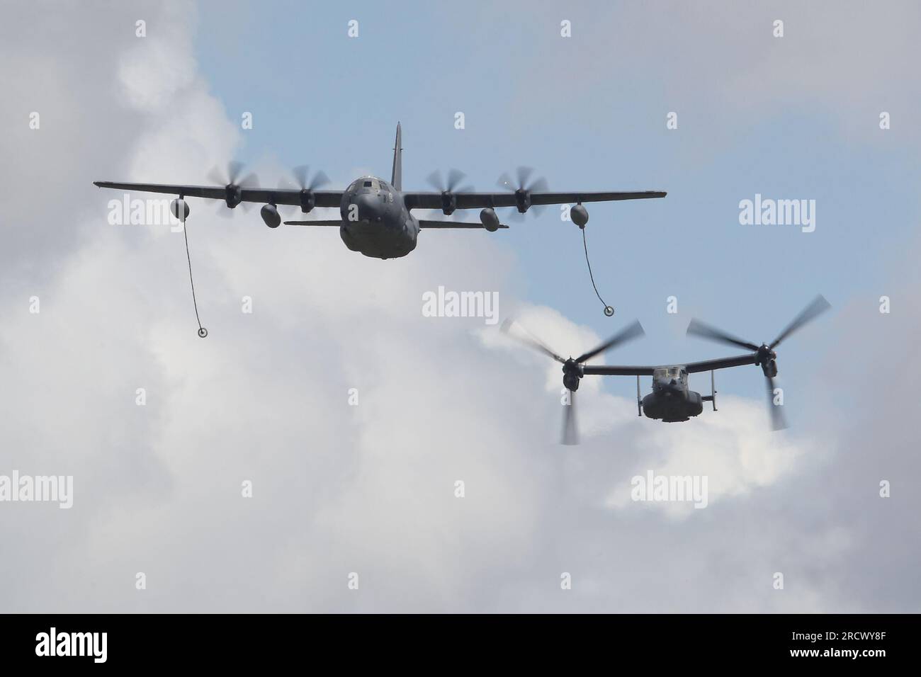 Lockheed Martin MC-130J Super Hercules simulating air-to-air refuelling ...