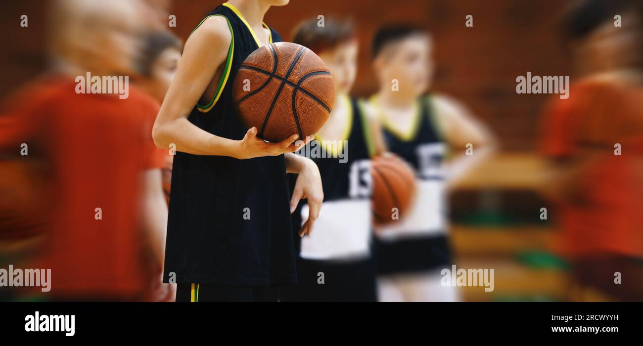 Basketball Dreams Unleashed: Young Boy Perfecting Skills on the ...