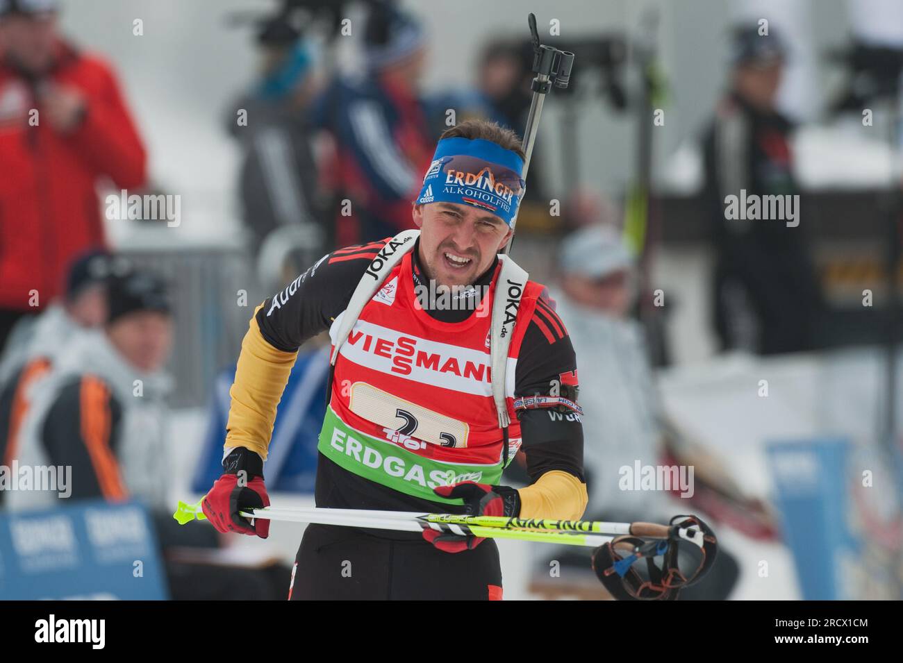 Michael GREIS Aktion Biathlon 4 x 7,5 km Staffel der Herren Stock Photo ...