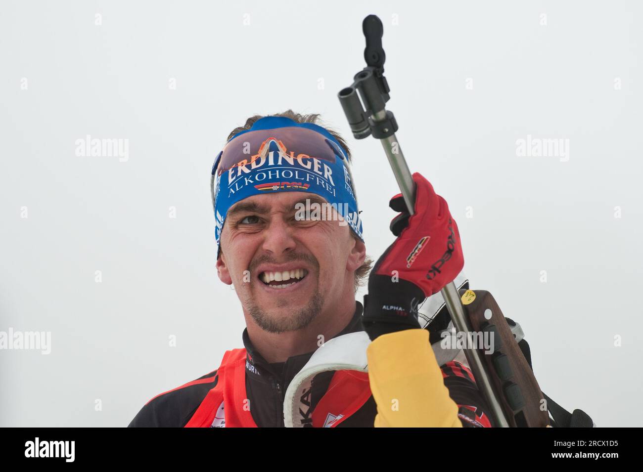 Michael GREIS Aktion schießen Biathlon 4 x 7,5 km Staffel der Herren ...