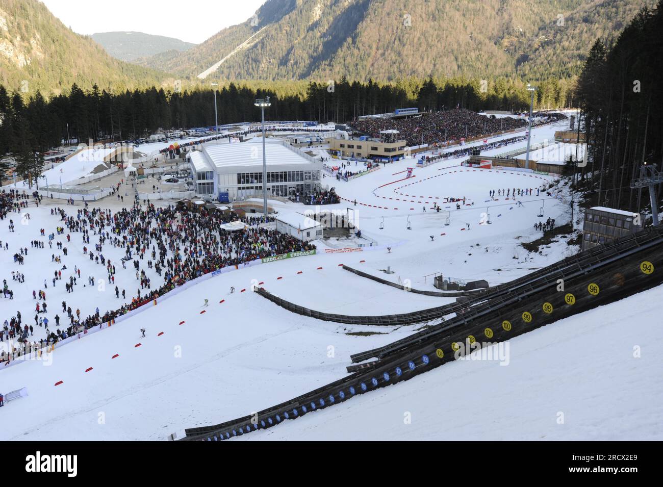 Das neue Biathlon Stadion Chiemgau Arena in Ruhpolding 16.1.2011 Stock ...