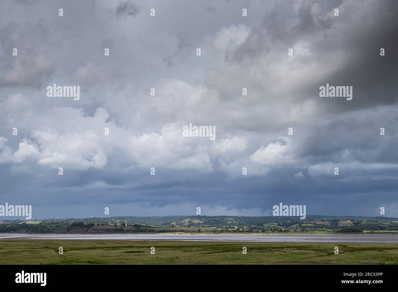 Heavy storm over the Newgrounds at WWT Slimbridge Stock Photo - Alamy