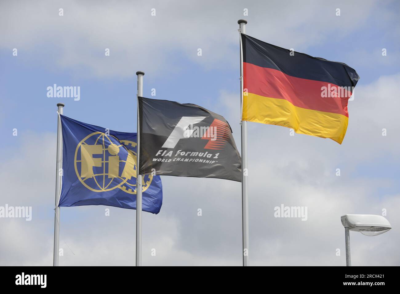 Deutschlandfahne und FIA Fahne Formula One World Championship German ...