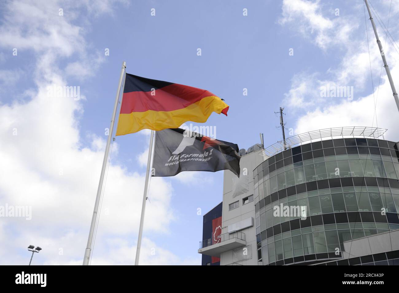 Deutschlandfahne und FIA Fahne Formula One World Championship German ...