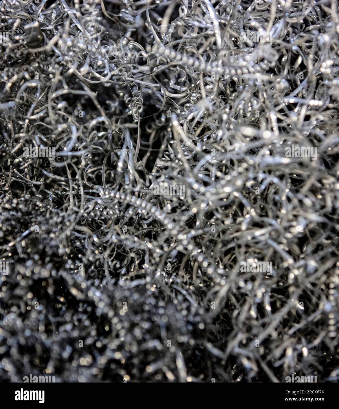 Steel Shavings in Machine Shop Stock Photo - Alamy