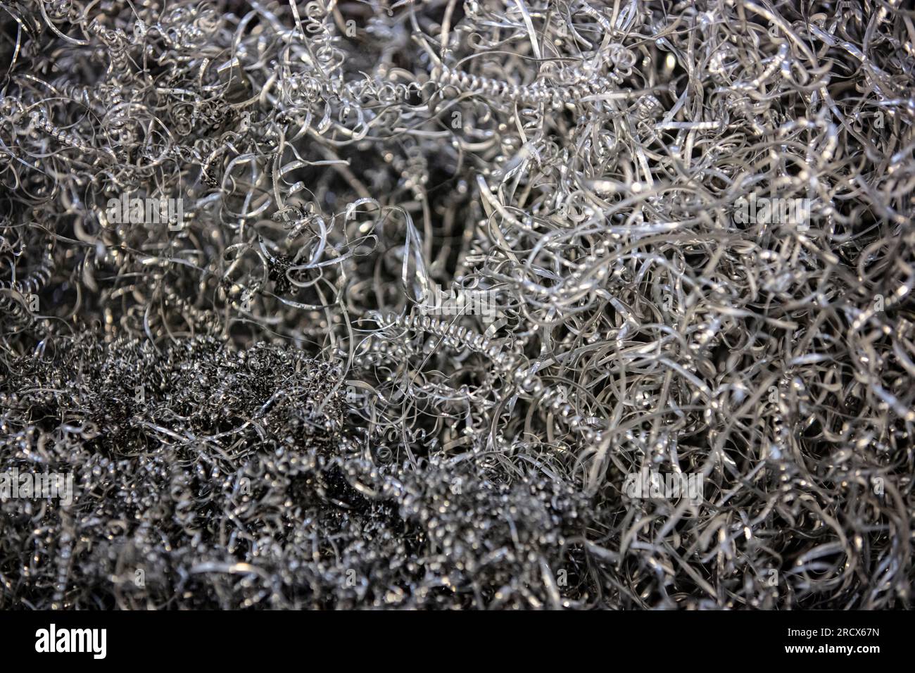 Steel Shavings in Machine Shop Stock Photo - Alamy