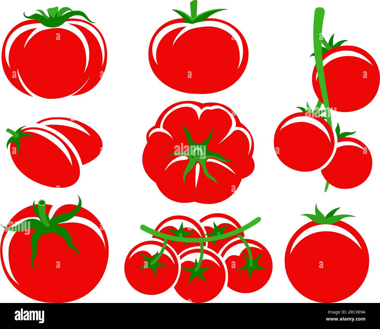 Different color cherry tomato Stock Vector Images - Alamy