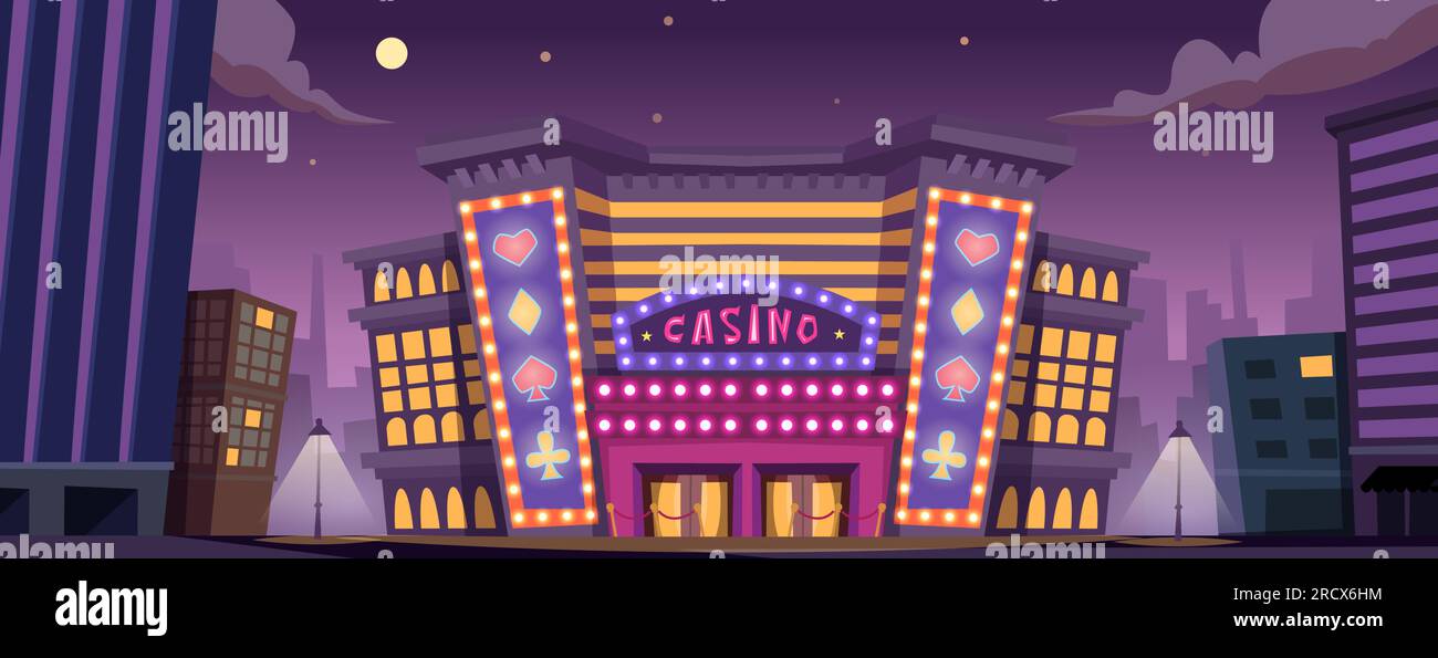 Night city. Modern urban building in night landscape entertainment ...