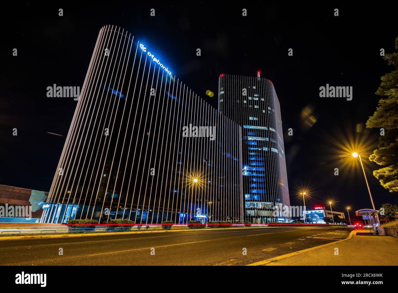 Split, Croatia. 16th July, 2023. The WestGate Tower, the tallest ...