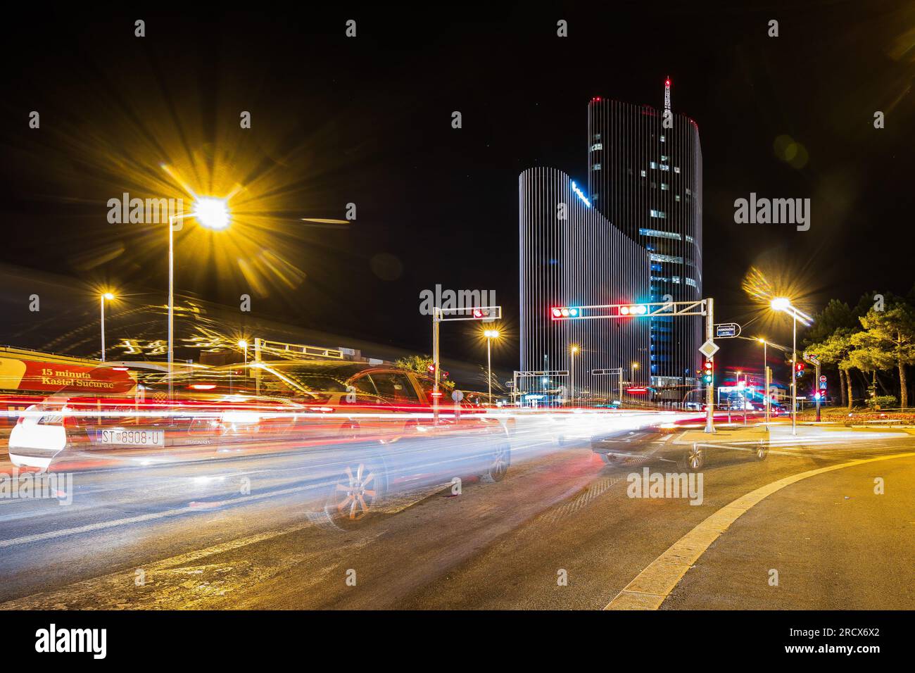 Split, Croatia. 16th July, 2023. The WestGate Tower, the tallest ...