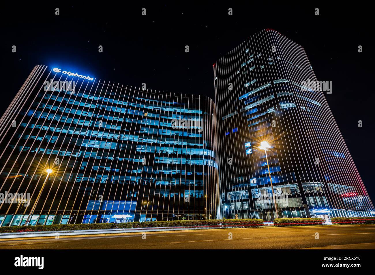 Split, Croatia. 16th July, 2023. The WestGate Tower, the tallest ...