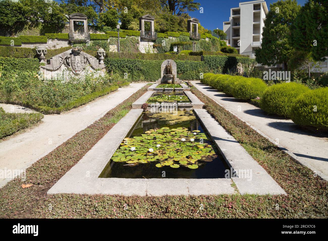 Rose Garden in the Crystal Palace Gardens of Porto, Portugal Stock ...