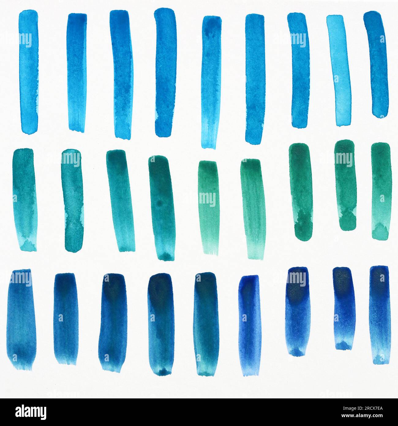 Green and Blue Watercolor Painting Samples Stock Photo - Alamy