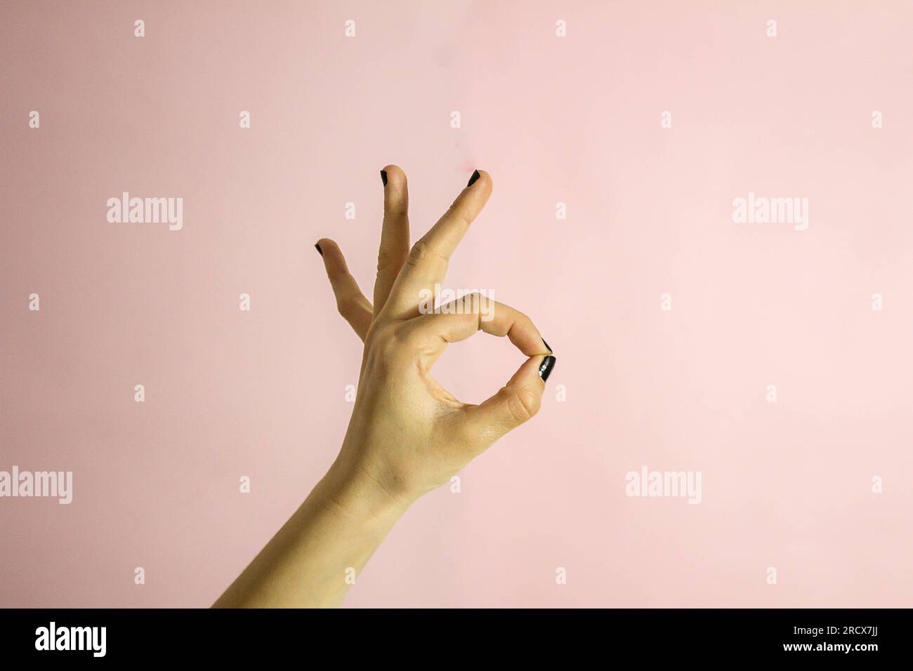 Perfect symbol with fingers Stock Photo - Alamy