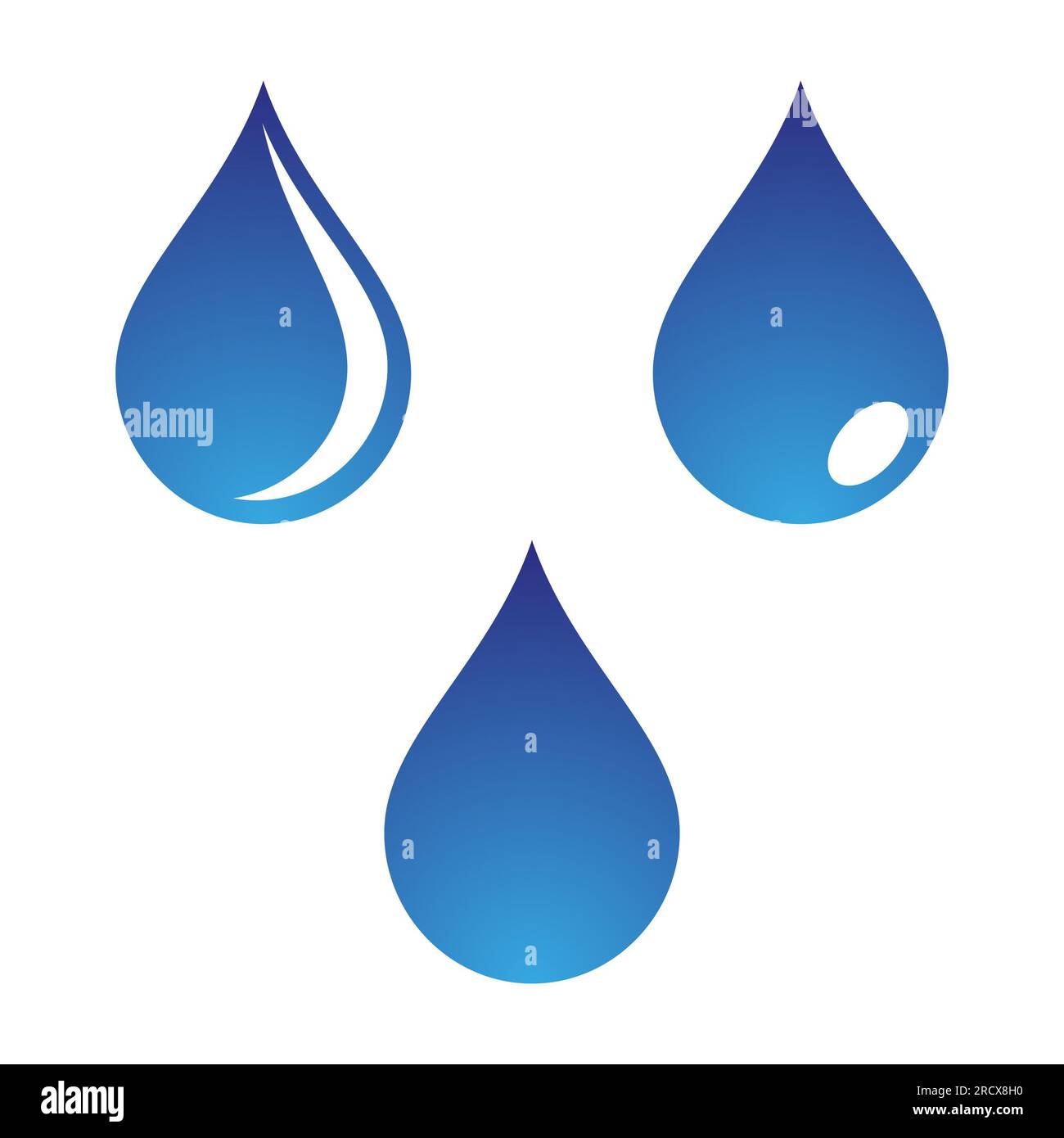 Water drop collection on white background. Pictogram, icon set ...