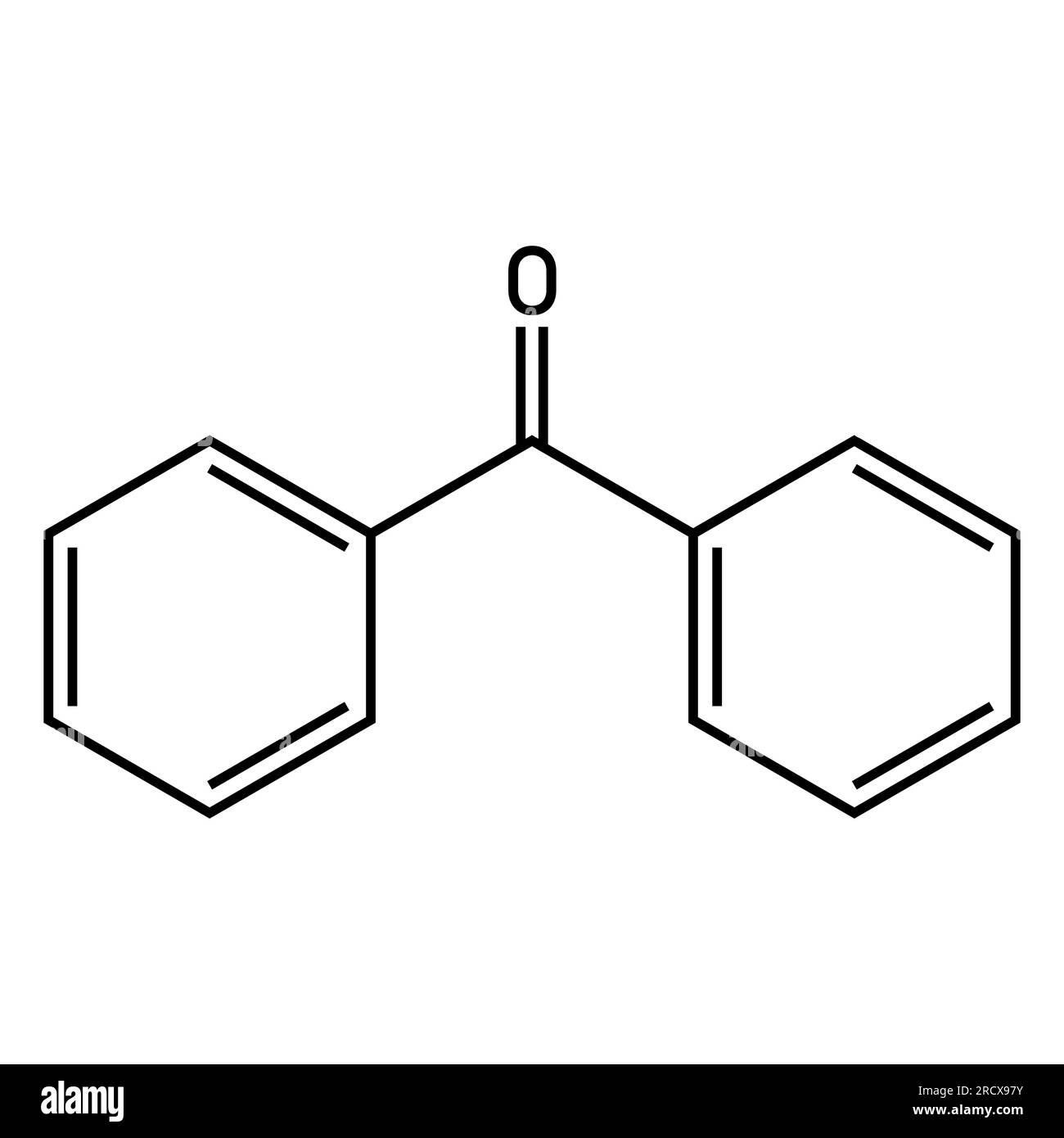Chemical structure of benzophenone (C13H10O). Chemical resources for ...