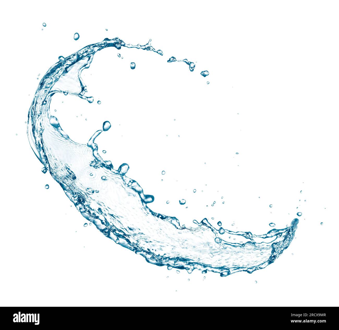 Curve water splash isolated on white background Stock Photo - Alamy