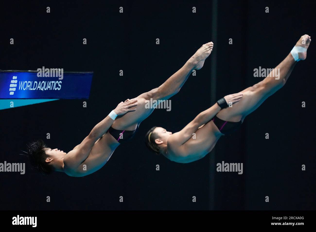 Enrique Harold and Bertrand Rhodict Anak Lises, of Malaysia, compete in ...