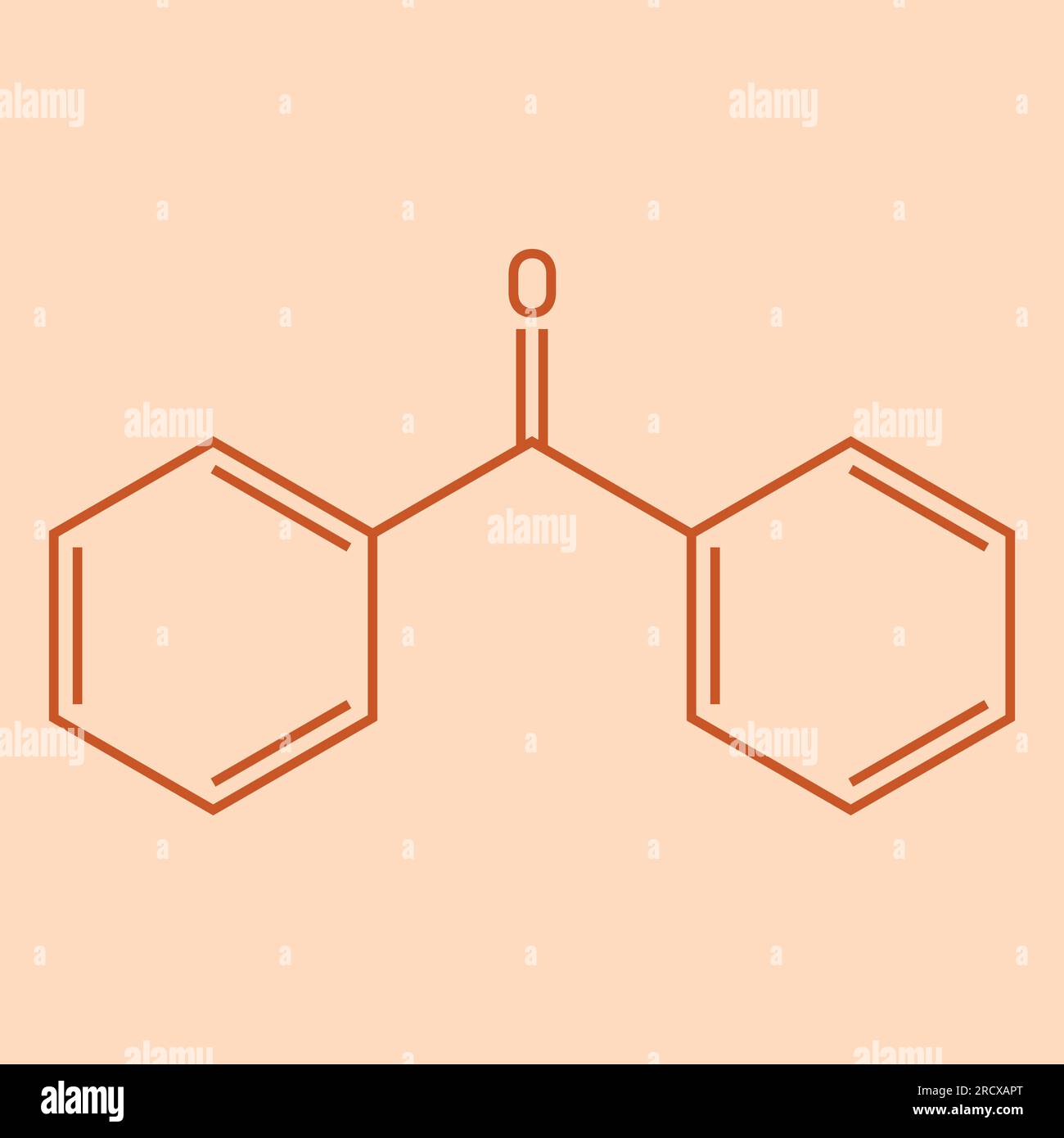 Chemical structure of benzophenone (C13H10O). Chemical resources for ...